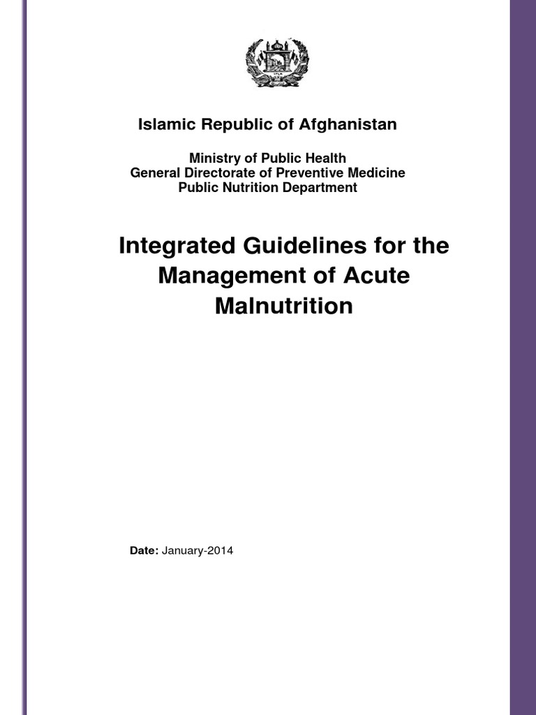 IMAM Guidelines for Acute Malnutrition | PDF | Nutrients | Malnutrition