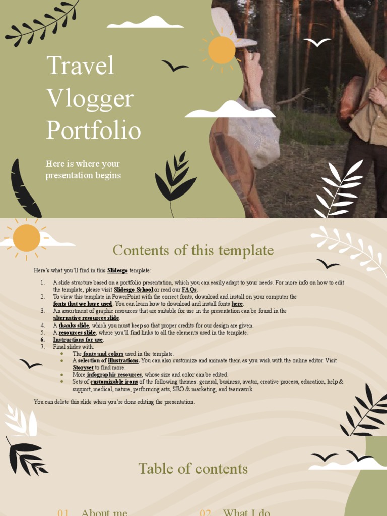 Travel Vlogger Portfolio | PDF | Planets | Saturn
