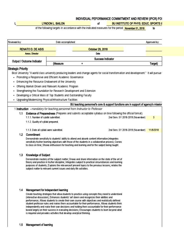 Arao Ipcr Target Jan Dec. 2020 | PDF | Learning | Multimedia