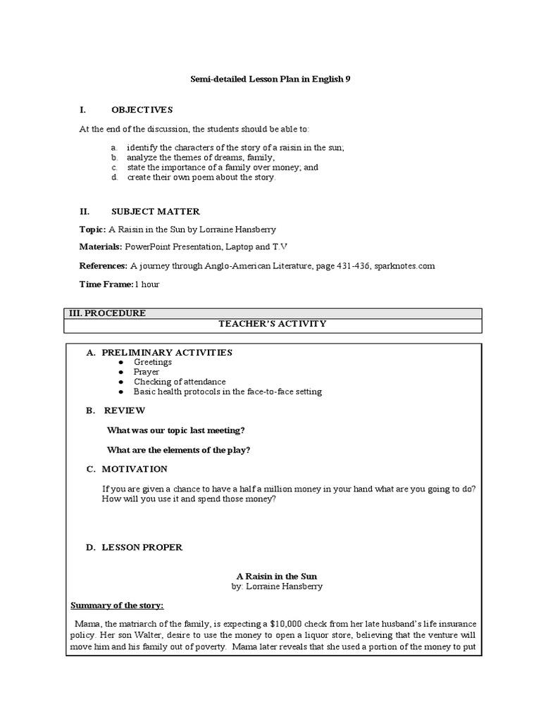 A Raisin in The Sun | PDF