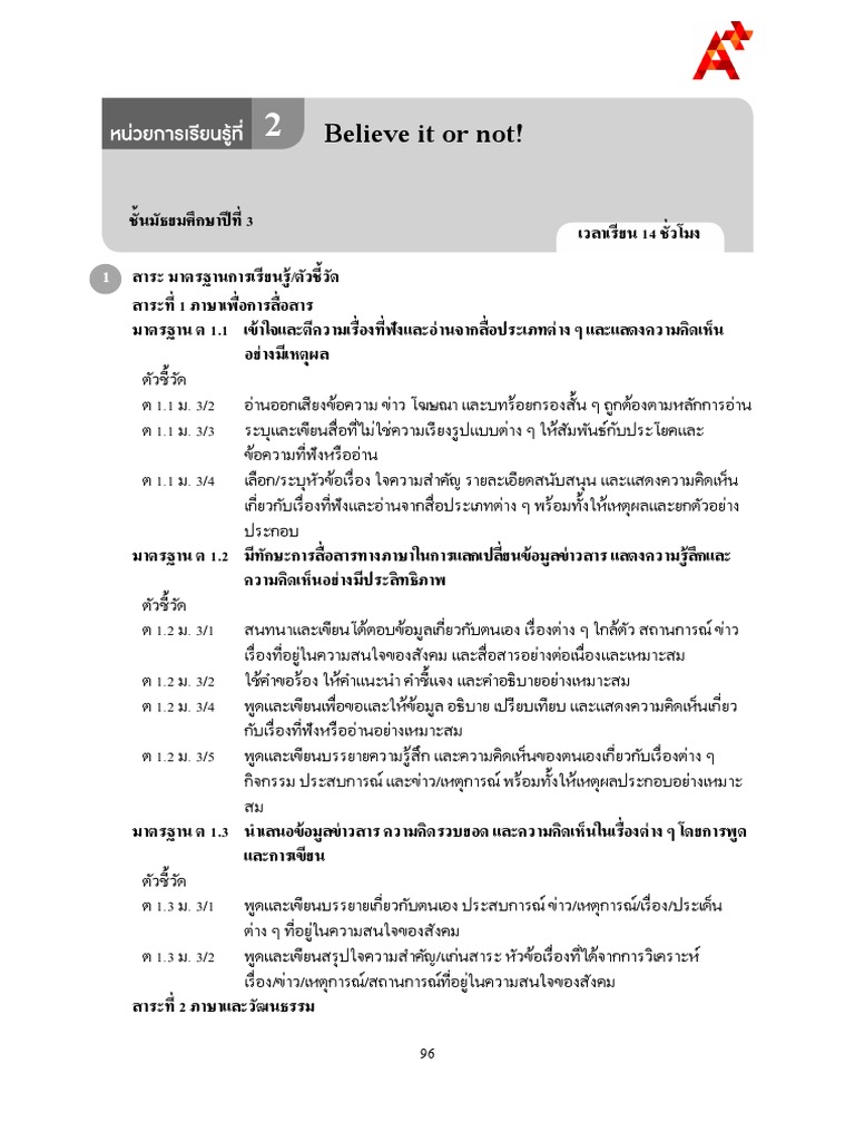 04 แผนฯ Spark ม.3_module 2 | PDF