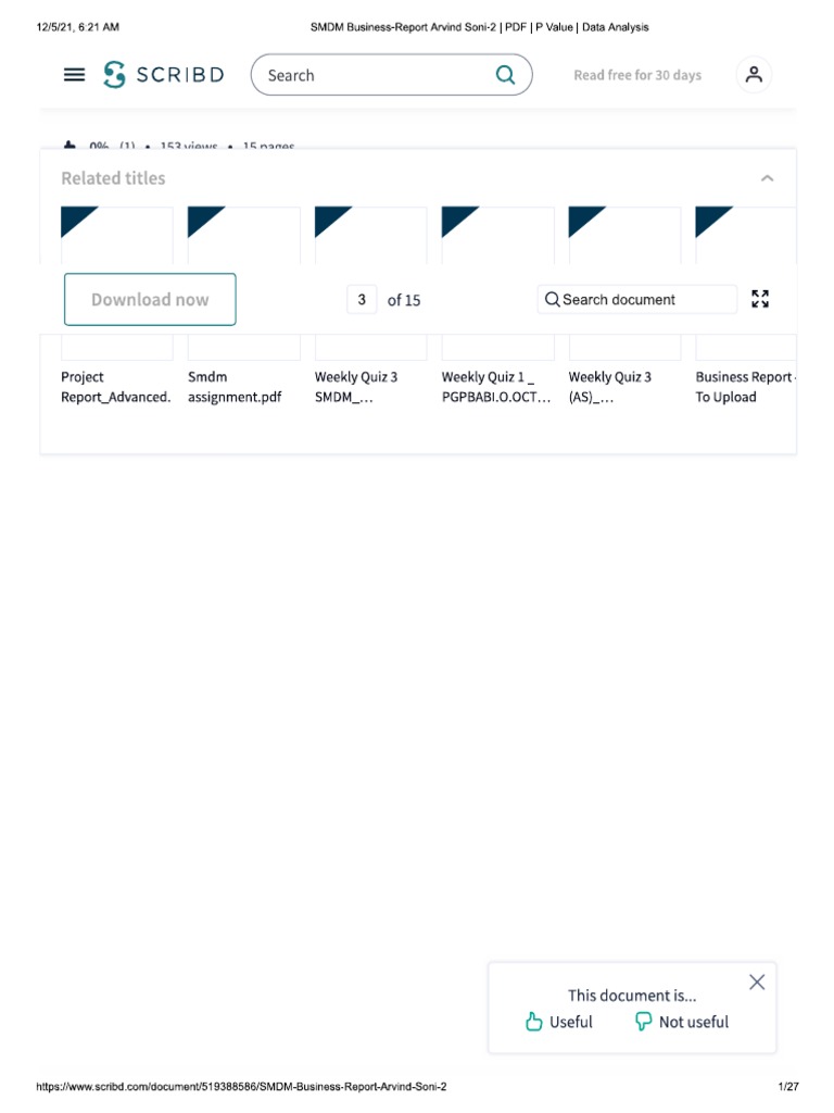 SMDM Project Solved | PDF