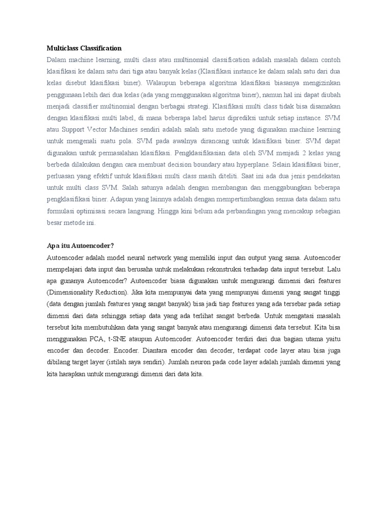 Multiclass Classification | PDF