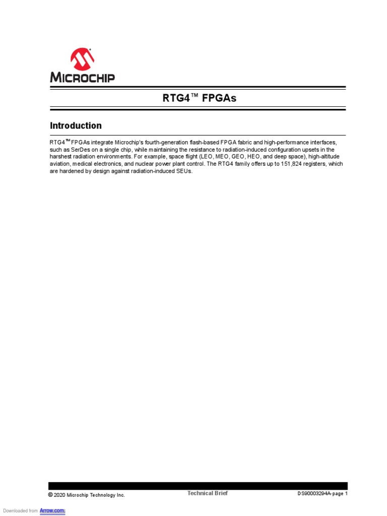 Rtg4 Fpgas: 2020 Microchip Technology Inc. DS90003294A-page 1 | PDF ...