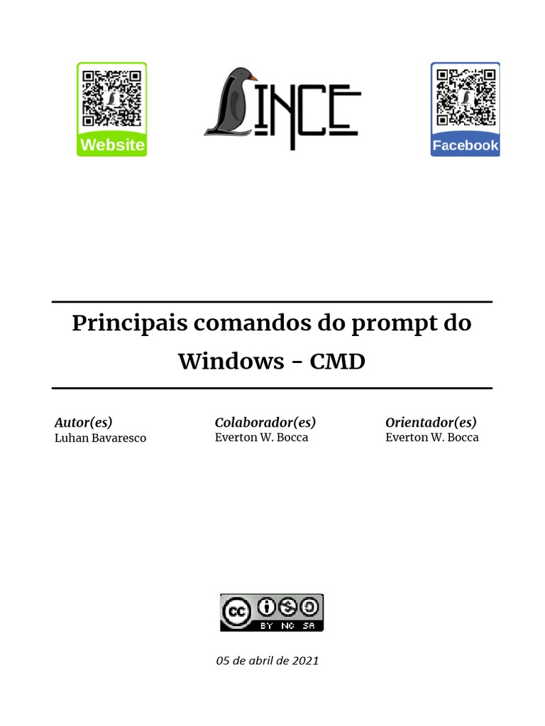 Principais comandos do CMD | PDF | Microsoft Windows | Interface de linha de comando