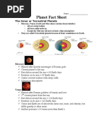 Planetary Fact Sheet - Ratio To Earth | PDF | Apsis | Planets
