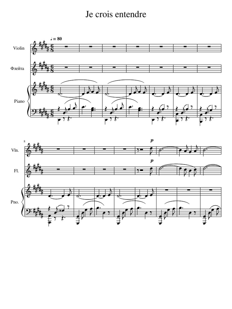 Je Crois Entendre-Score - and - Parts | PDF