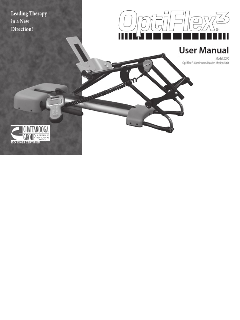 Chattanooga OptiFlex 3 Model-2090 User Manual | PDF | Knee | Anatomical ...