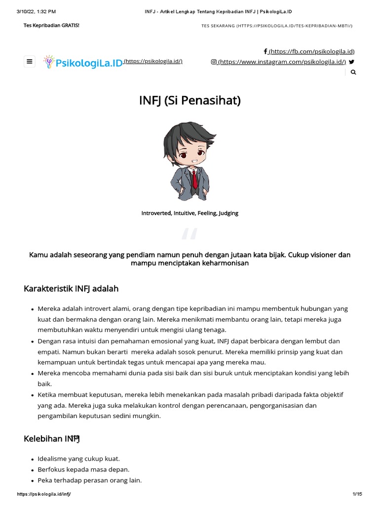 INFJ PsikologiLa - ID | PDF