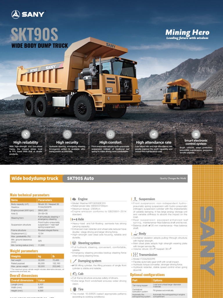 Sany SKT90S | PDF | Axle | Steering