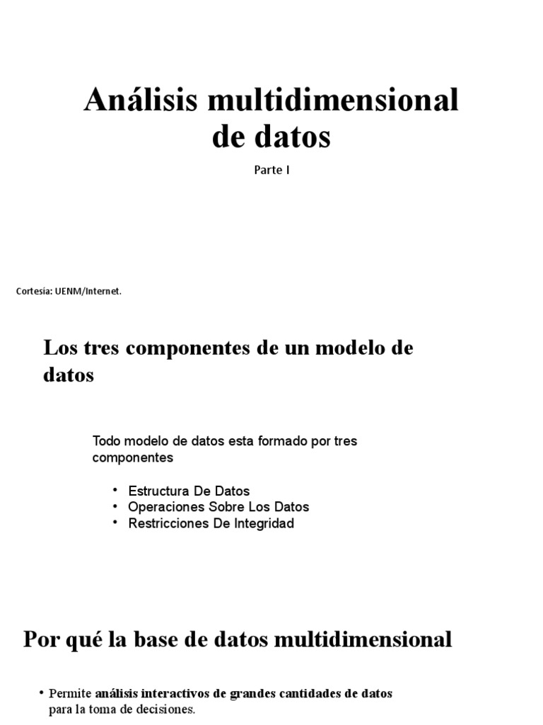 Análisis Multidimensional de Datos Warehouse | PDF | Almacén de datos ...