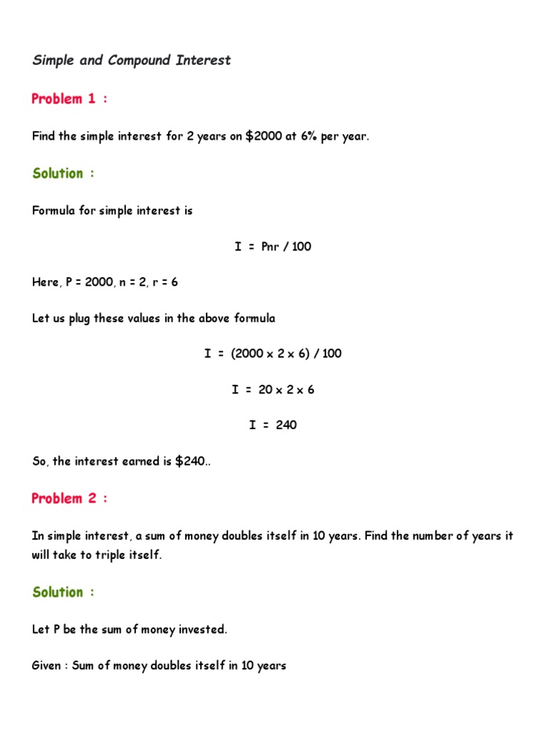 Simple vs Compound Interest Explained | PDF | Interest | Compound Interest