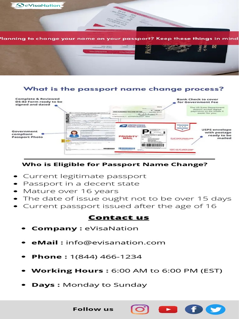 Who Is Eligible For Passport Name Change - EVisaNation | PDF