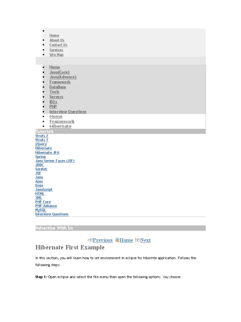 Hibernate in Eclipse | PDF | Eclipse (Software) | Computing Platforms
