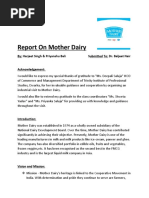 Mother Dairy Company Overview and Strategy | PDF | Retail | Milk