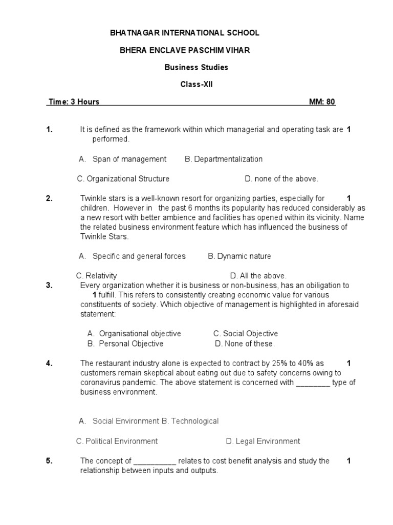 BST Class Xii | PDF | Investor | Marketing