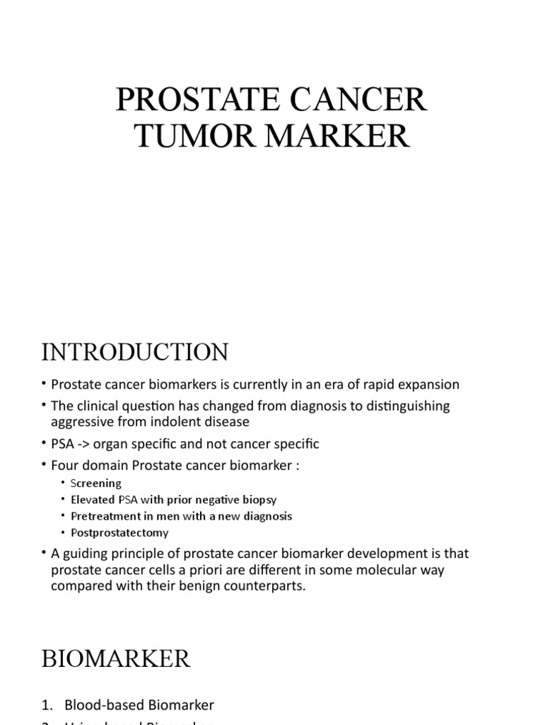 Prostat Tumor Marker | PDF | Prostate Specific Antigen | Prostate Cancer