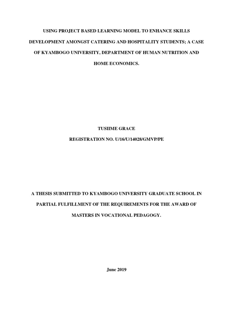 Project-Based Learning in Hospitality Education | PDF | Project Based ...