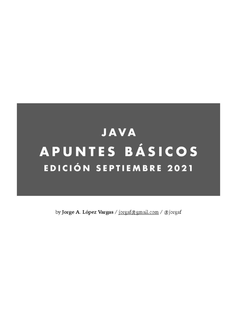 Java Apuntes Basicos PDF | Descargar gratis PDF | Java (lenguaje de ...