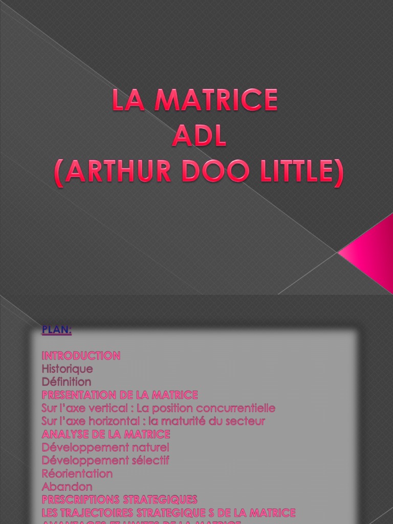 La Matrice Adl (Arthur Doo Little) | PDF