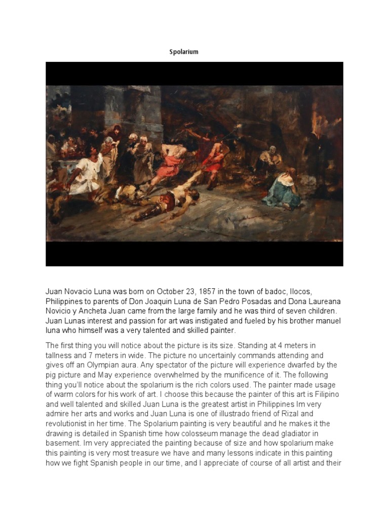 Spolarium | Download Free PDF | The Arts | Paintings