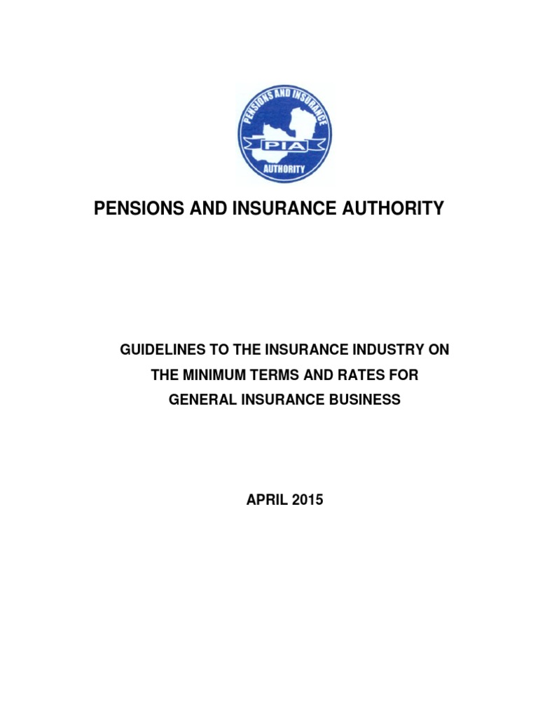 PIA Guidelines for General Insurance Rates | PDF | Insurance ...