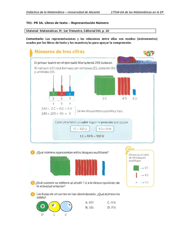T01-PR3 A-Libro de Texto-Representacionnumero (21-22) | PDF | Artes del ...