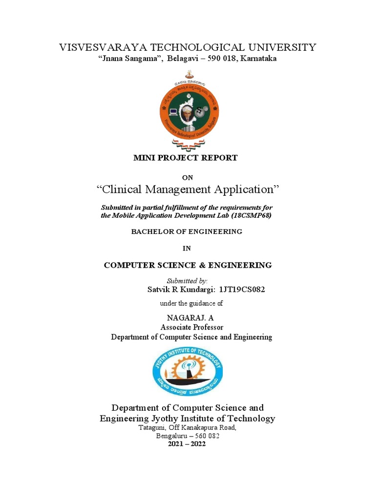 Mad Project Report Clinical Database | PDF | Android (Operating System ...