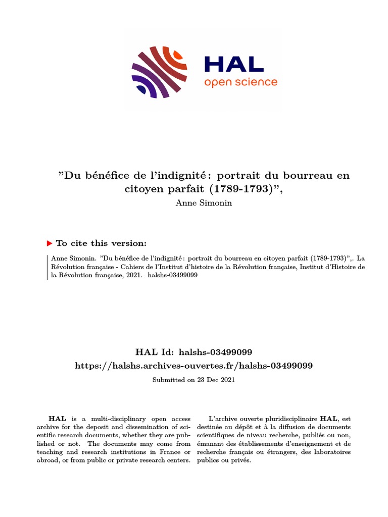 Bourreau | PDF | Révolution française | Législation