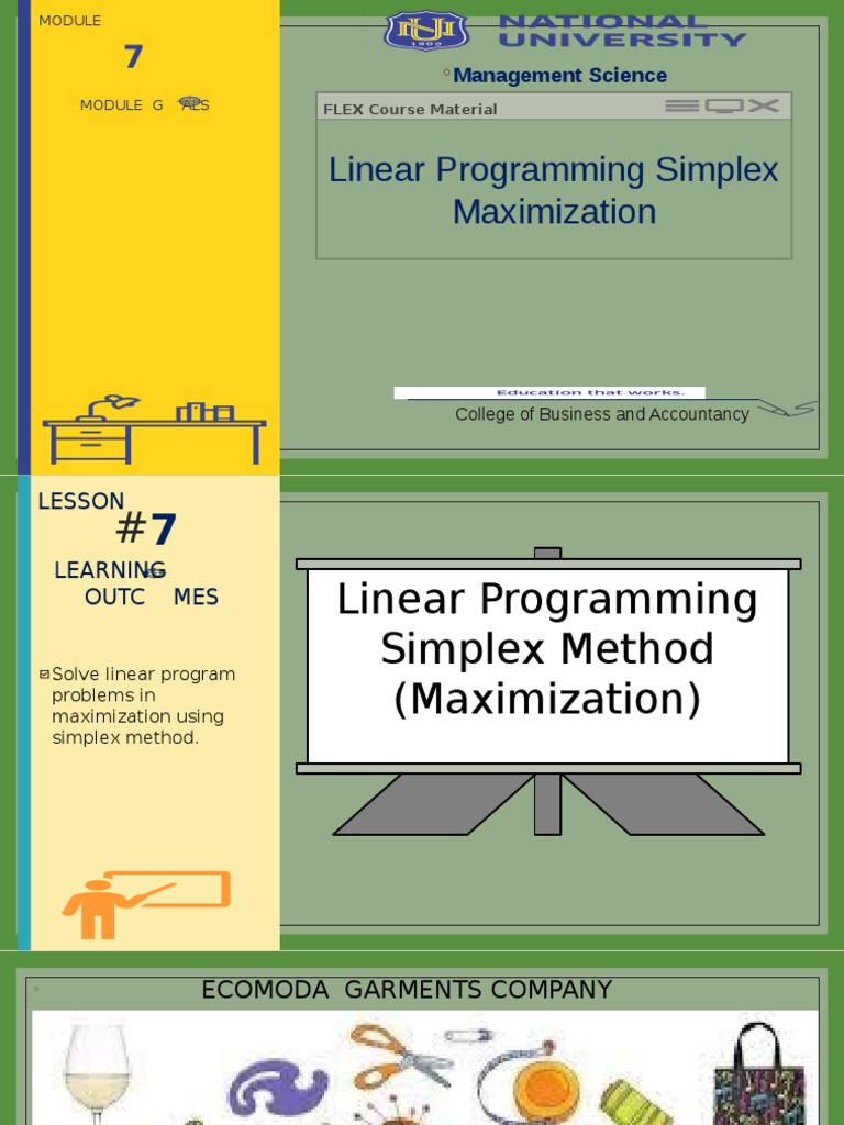 7 LP Simplex Maximization | PDF | Linear Programming | Applied Mathematics