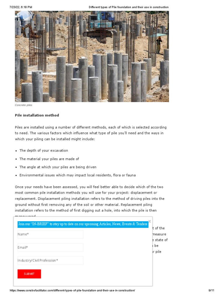 Different Types of Pile Foundation and Their Use in Construction-9-10 ...
