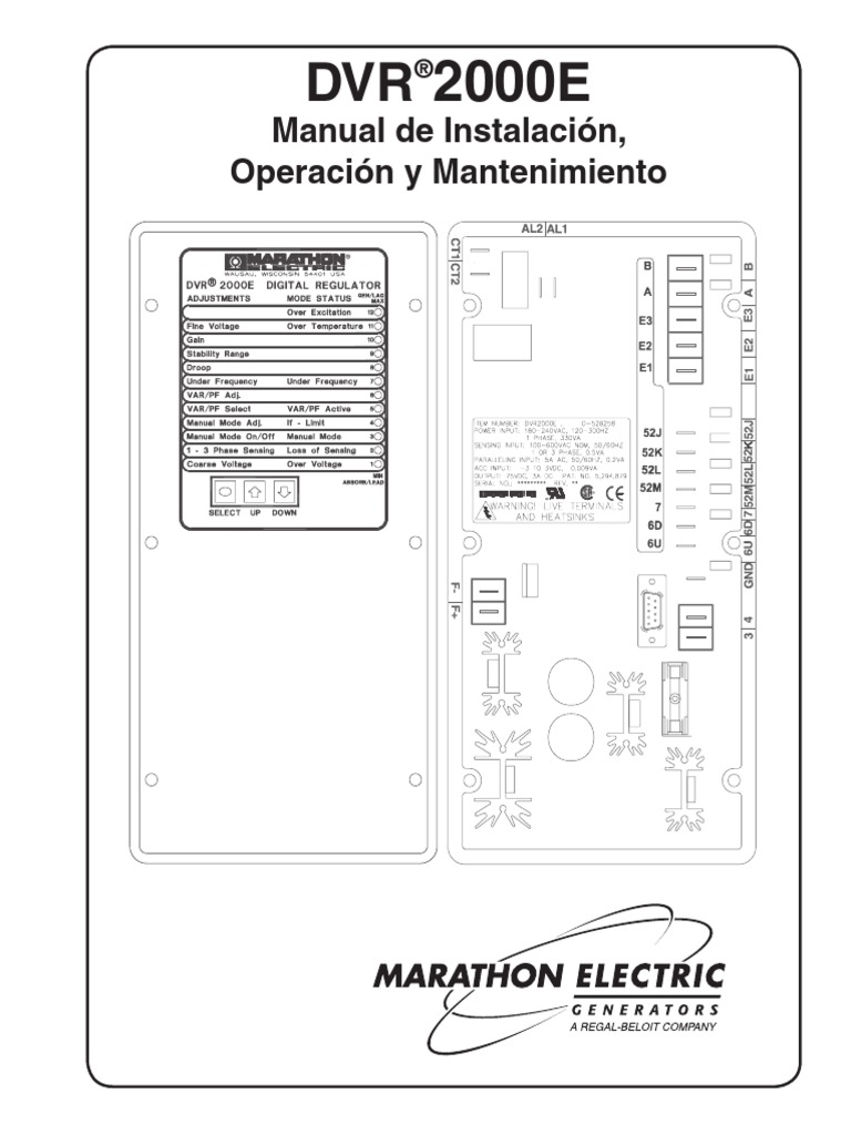 DVR 2000E Manual de Instalación, Operación y Mantenimiento | PDF ...
