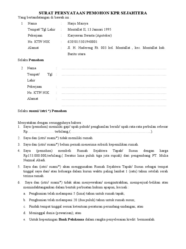 01 Form FLPP Bank Umum | PDF
