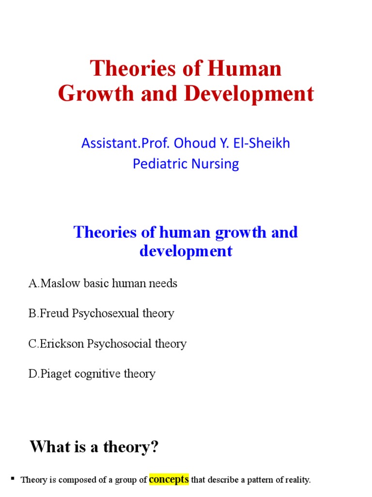 Theories of Human Growth and Development: Assistant - Prof. Ohoud Y. El ...