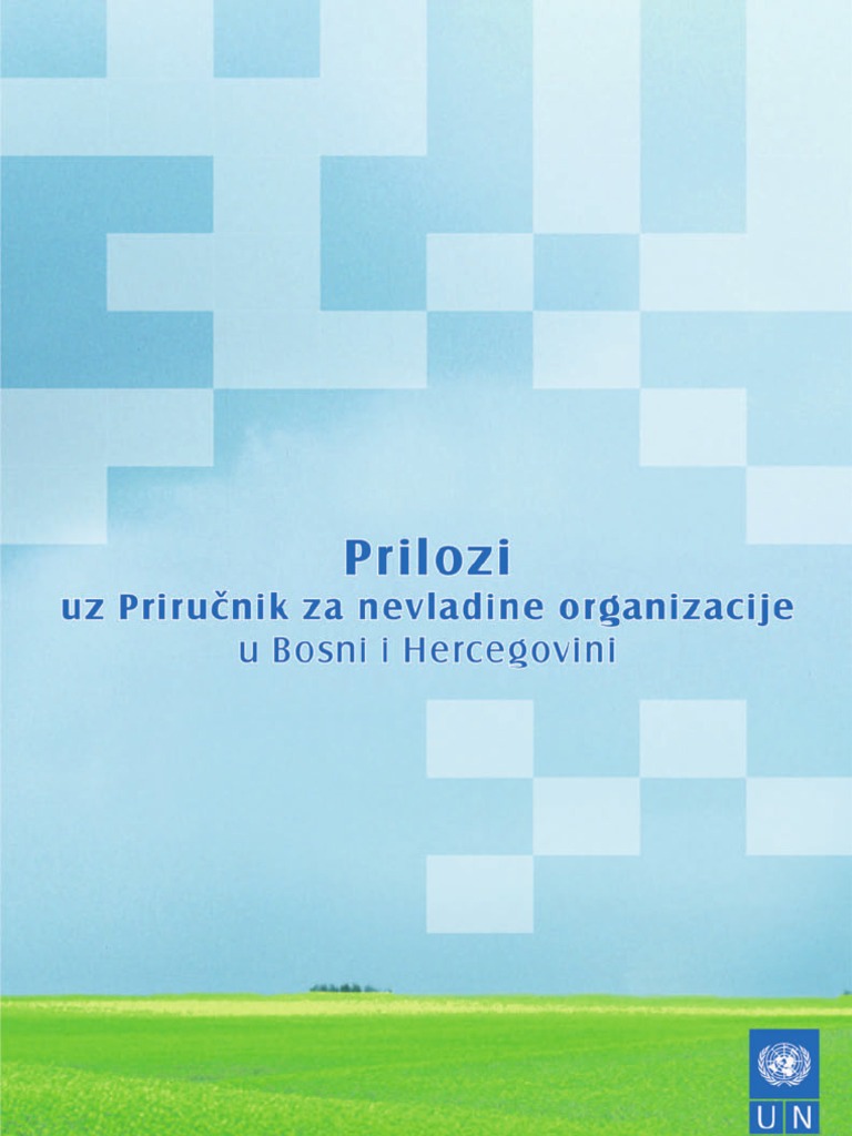 Prilozi Uz Prirucnik Za Nevladine Organizacije U Bosni I Hercegovini | PDF
