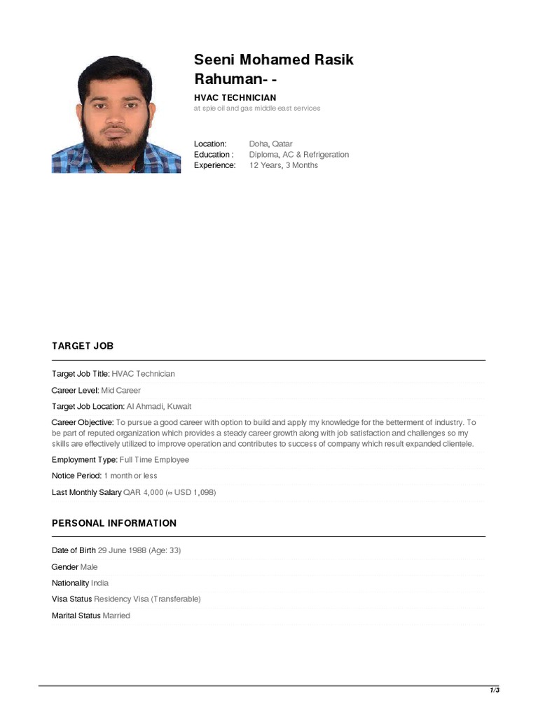 Seeni Mohamed Rasik Rahuman - : Contact | PDF | Air Conditioning | Engineering Thermodynamics