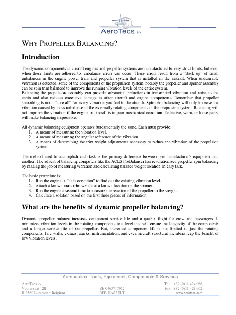 Why Prop Balancing | PDF | Propeller | Aircraft