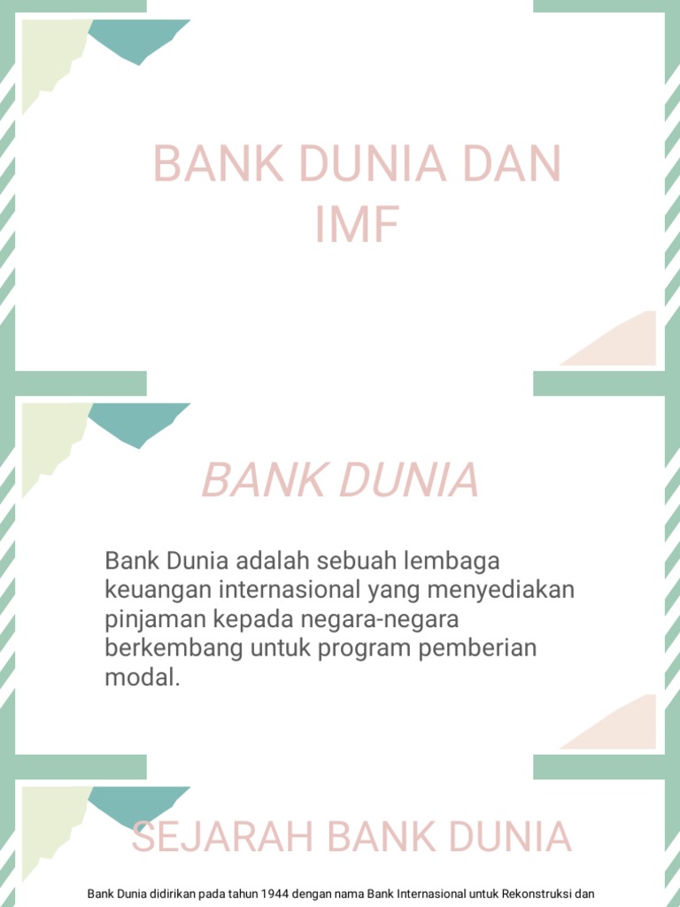 Bank Dunia Dan Imf | PDF