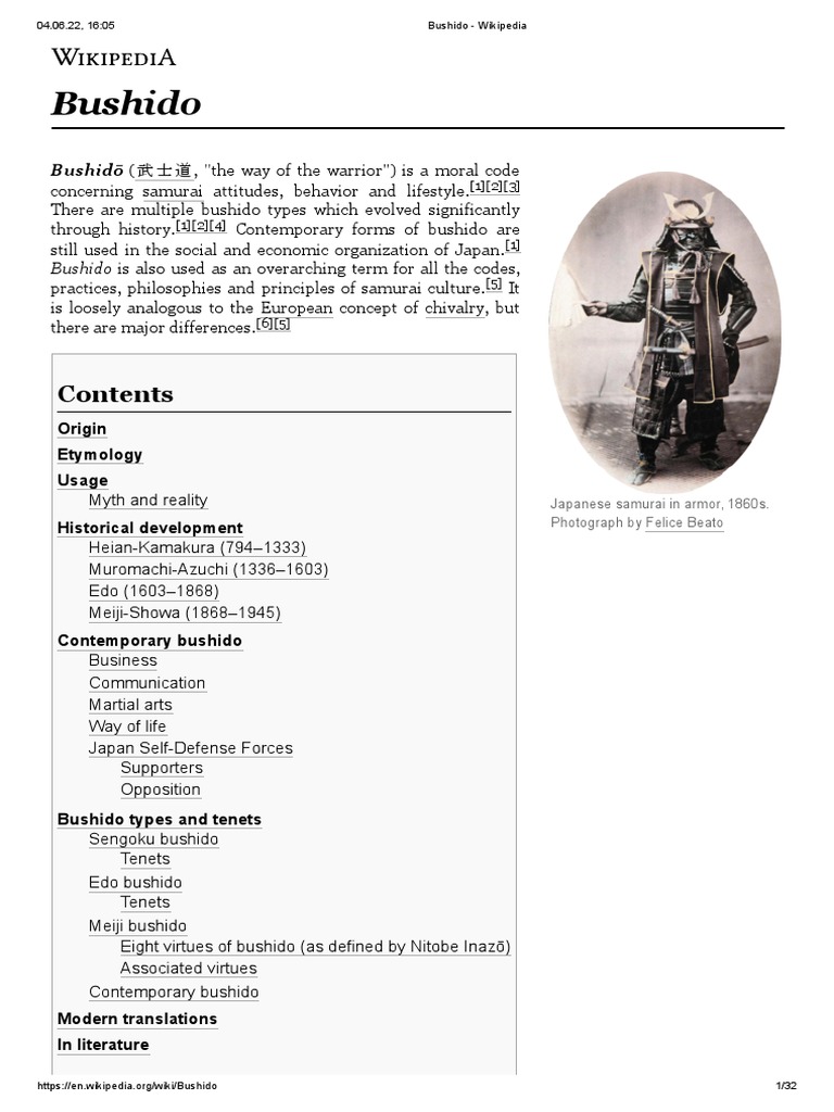 Bushido | PDF | Bushido | Samurai