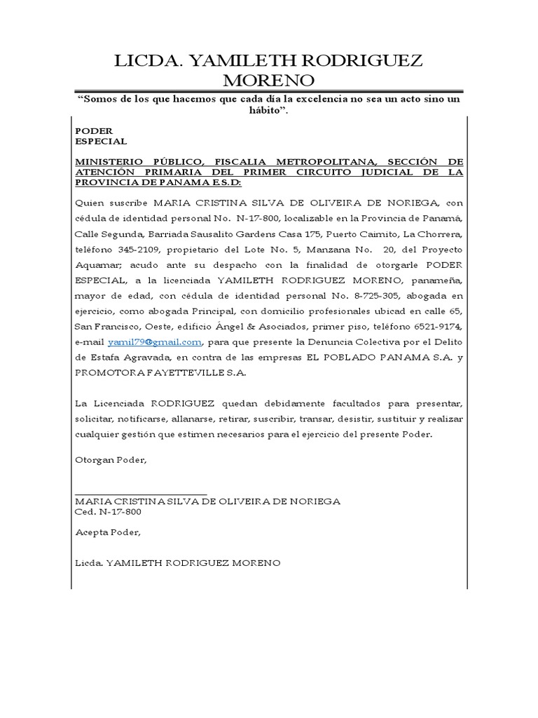 Revoca Poder II | PDF | Panamá | Justicia