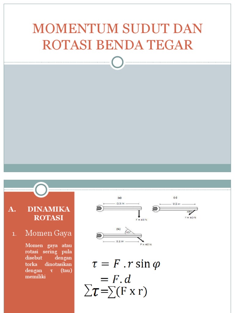 Momentum Sudut Dan Rotasi Benda Tegar | PDF | Ilmu Sosial | Metode & Bahan Ajar
