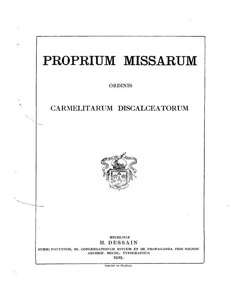 Proprium Missarum | PDF