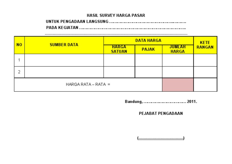 6 - Contoh Survey Pasar | PDF