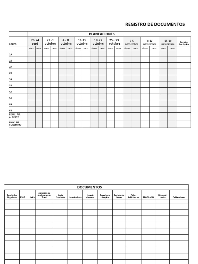 Registro Documentos | PDF