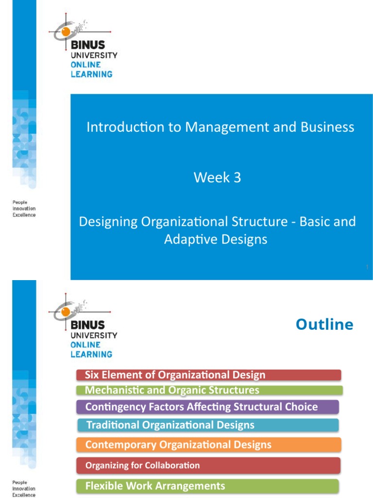 Designing Organizational Structure-Basic and Adaptive Designs | PDF | Organizational Structure ...