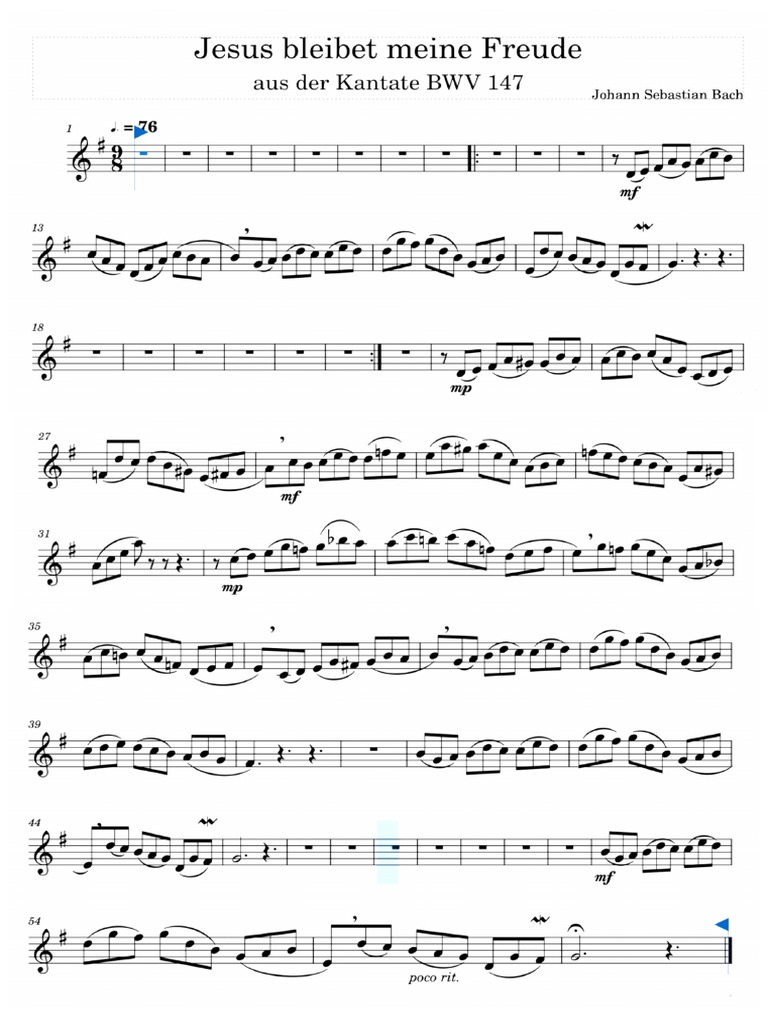 Bach - Cantata 147 Flauta | PDF