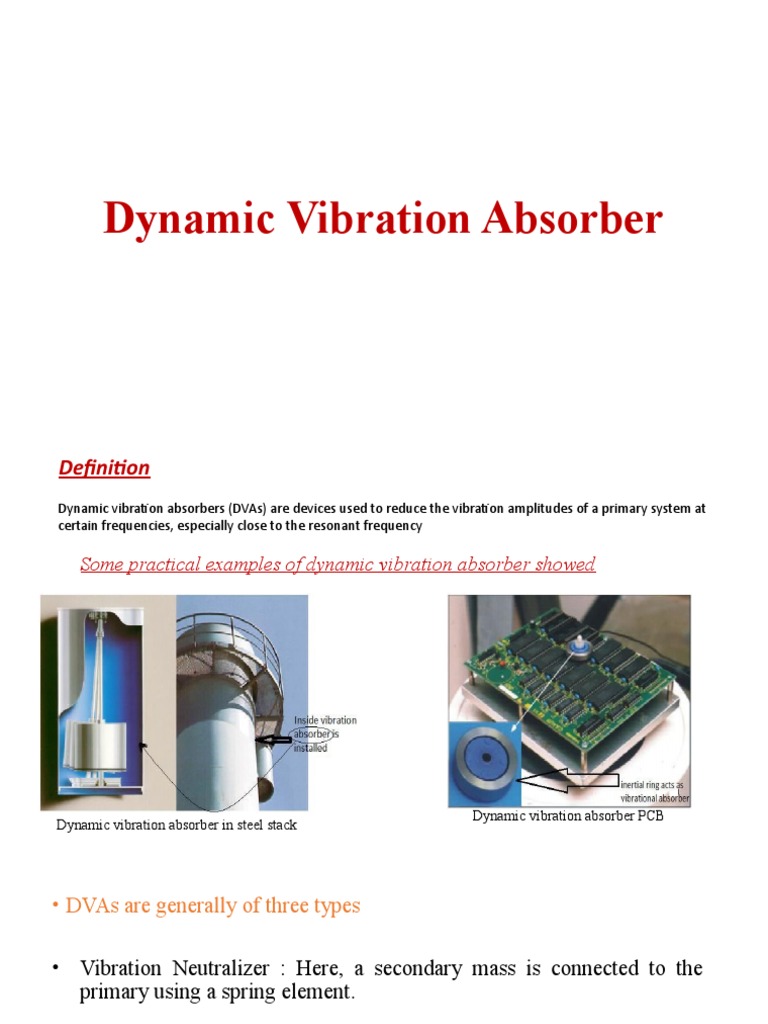 Dynamic Vibration Absorber Overview | PDF | Classical Mechanics | Mechanics