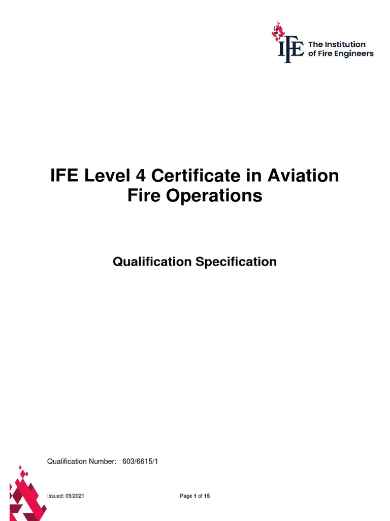 IFE Level 4 Aviation Fire Operations Certificate | PDF | Test ...
