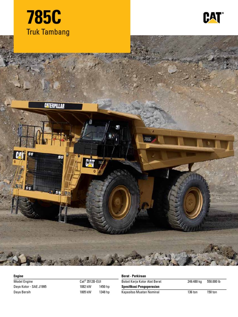 Speksifikasi CAT 785 C | PDF | Teknologi & Rekayasa