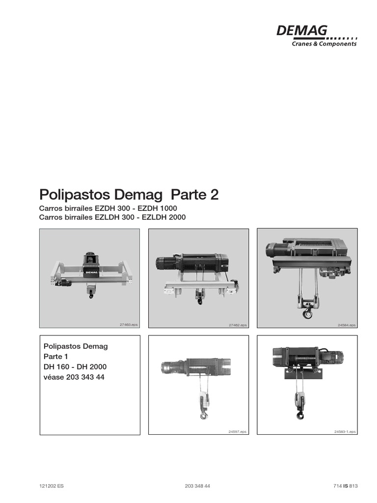 Polipastos Demag Parte 2 | PDF | Equipo | Máquinas